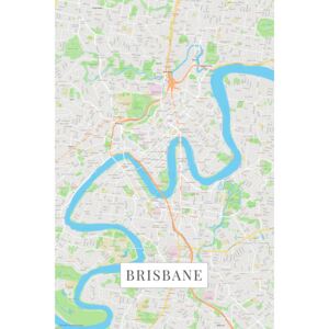 Mapa Brisbane color, POSTERS | FAVI.cz