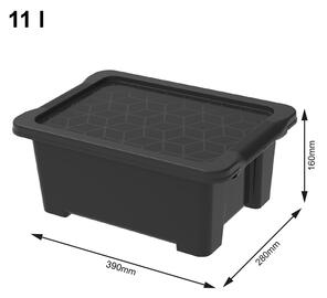 Rotho úložný box EVO EASY 11L - BLACK | FAVI.cz