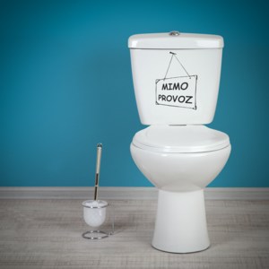 Samolepka na WC - Mimo provoz | FAVI.cz